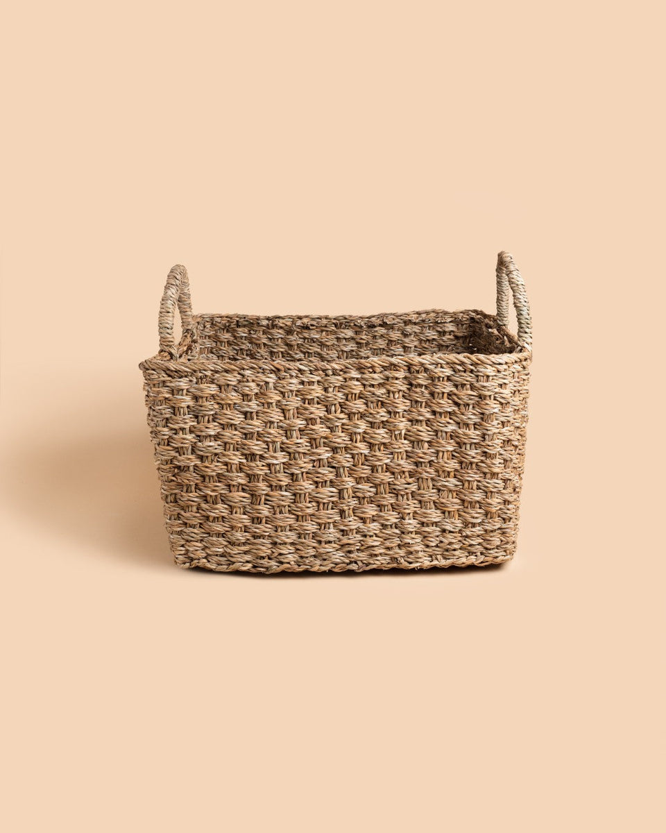 Hogla Extra Large Rectangular Basket - Chatai Weave – Different Kind