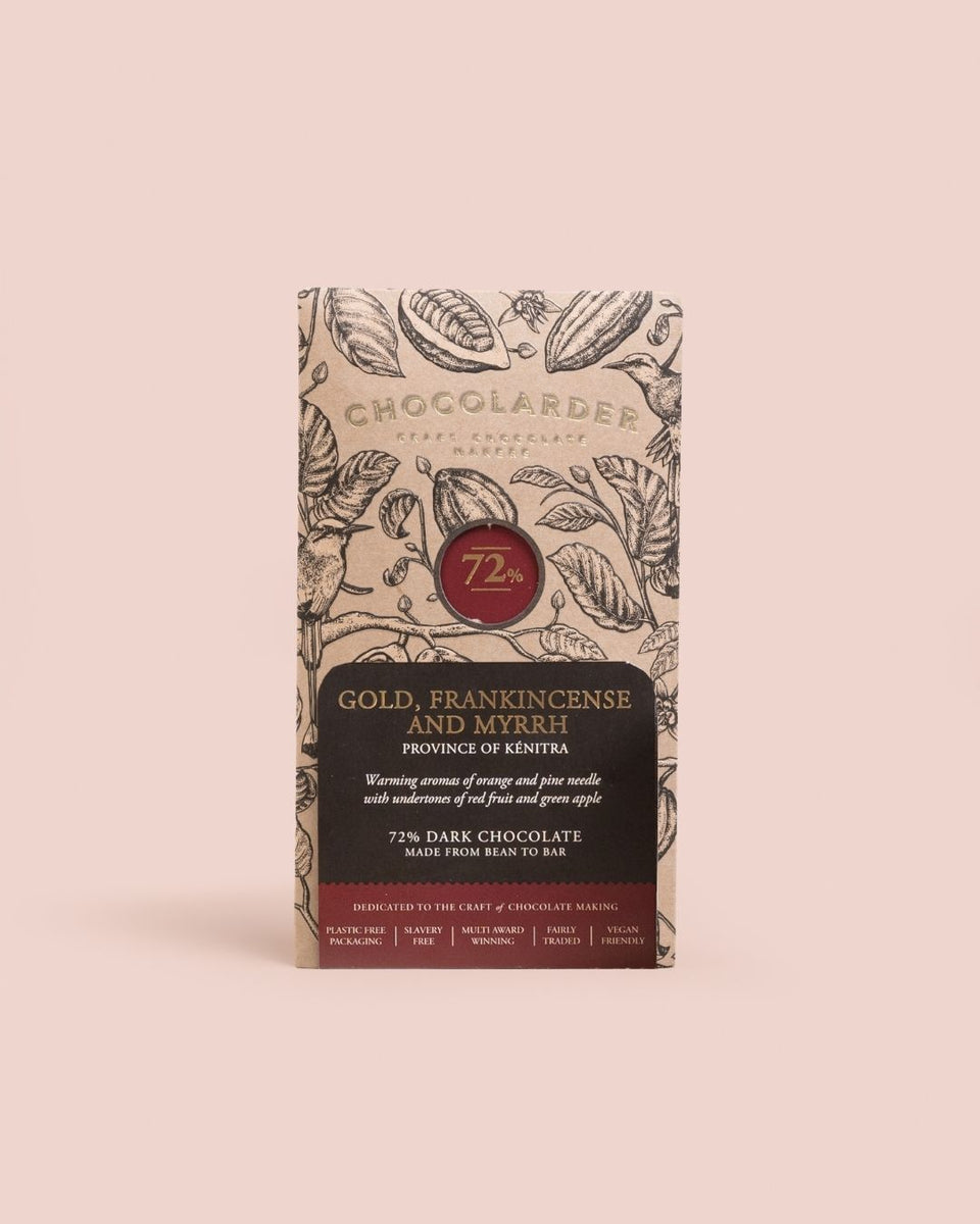Gold, Frankincense and Myrrh Chocolate Bar – Different Kind